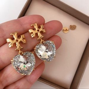 Tory Burch | Jewelry | Tory Burch Roxanne Heart Earring | Poshmark